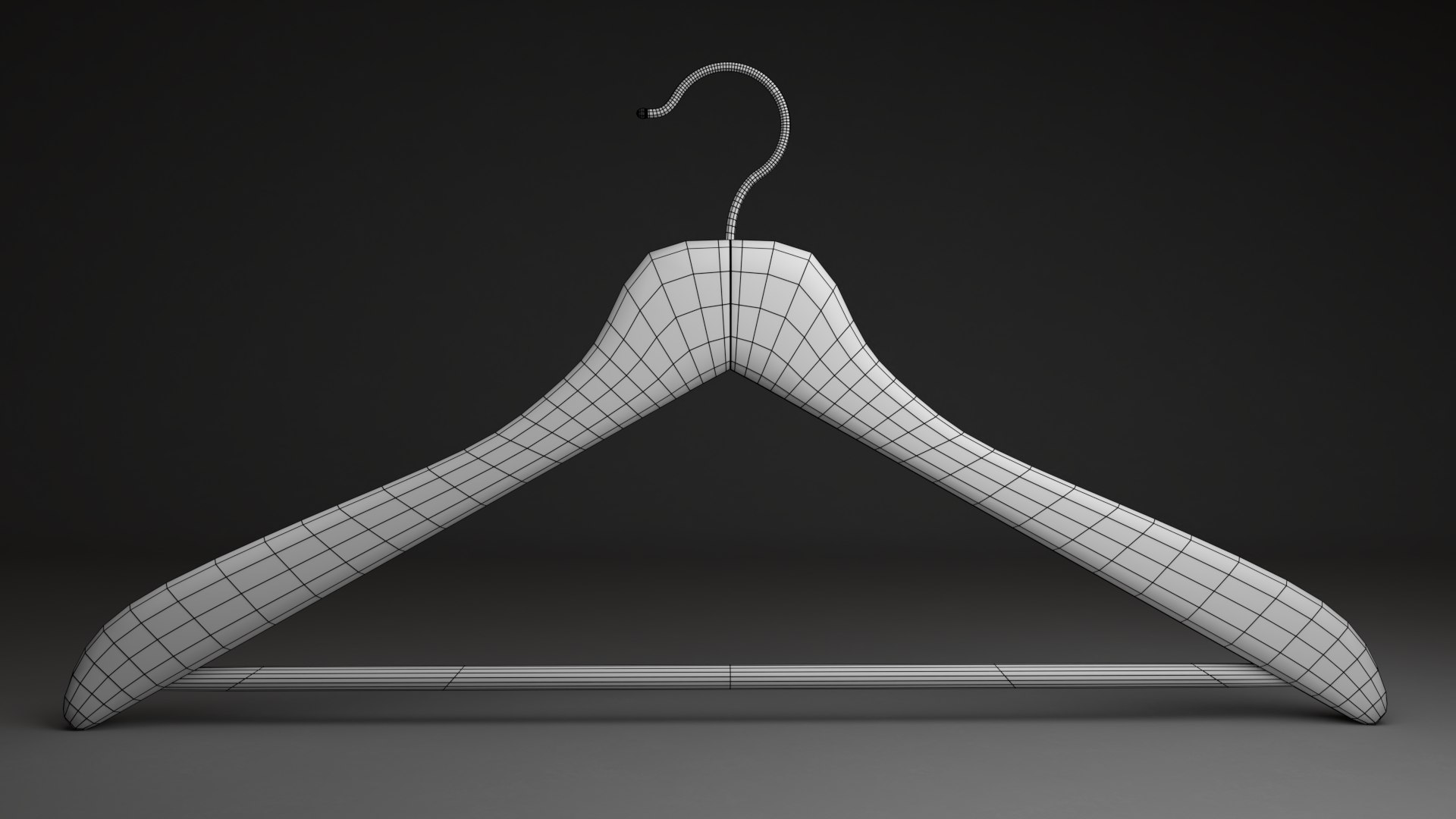 3D Wooden Hanger Model - TurboSquid 1335944