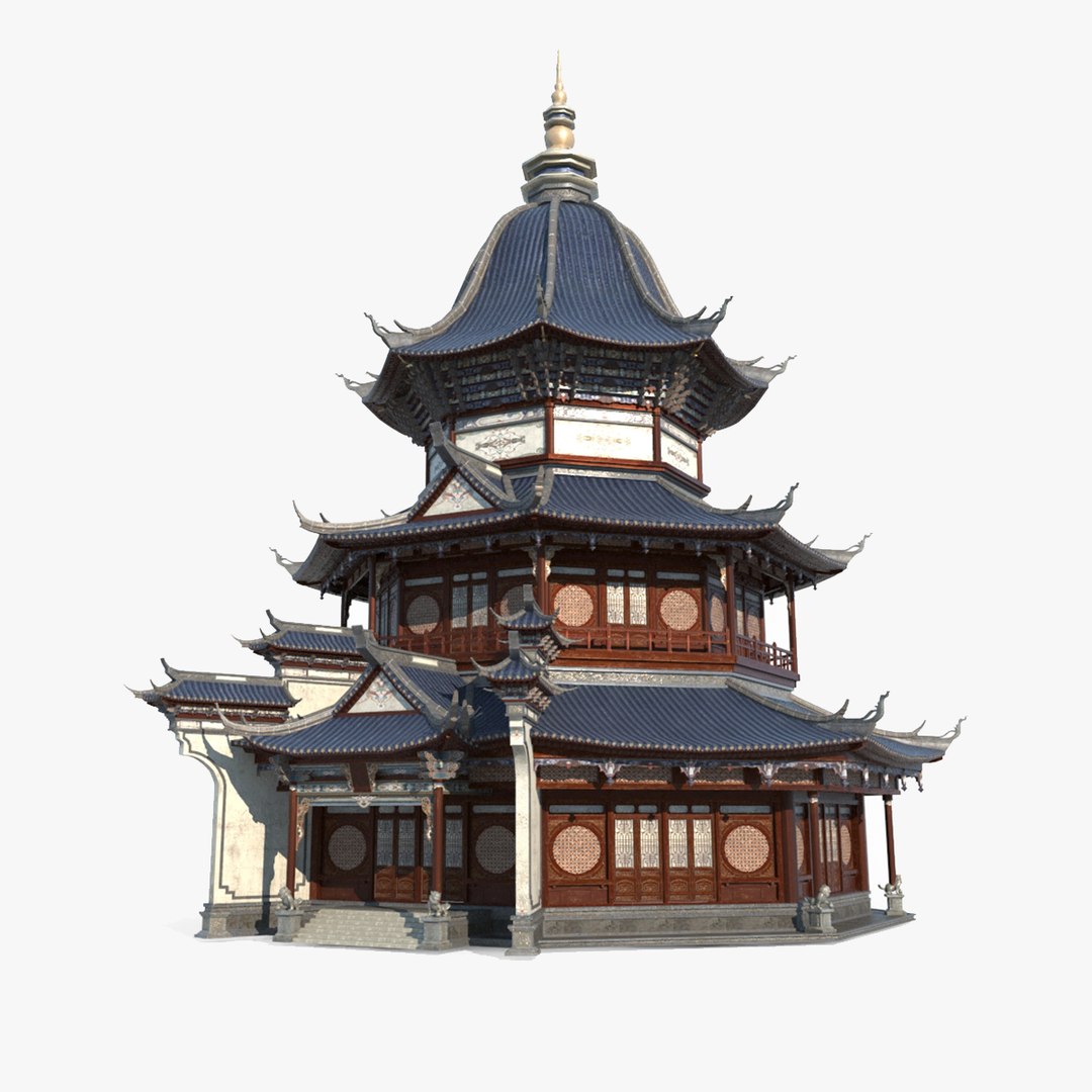 Asian Ancient Architecture Palace Treasure Building 3D Model ...
