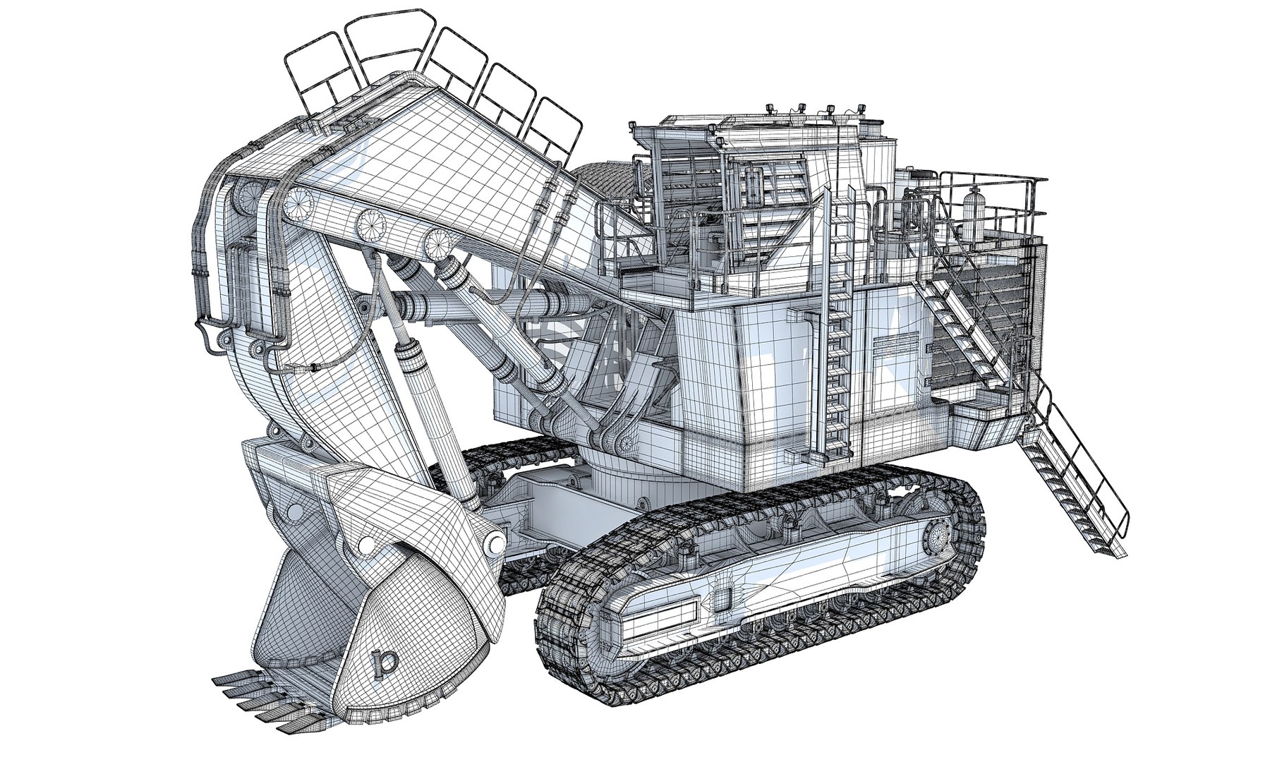 Tracked Mining Excavator 3D Model - TurboSquid 2357757