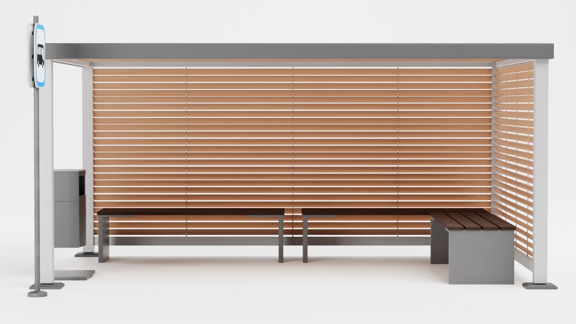 Bus Stop 03 3D - TurboSquid 2057601