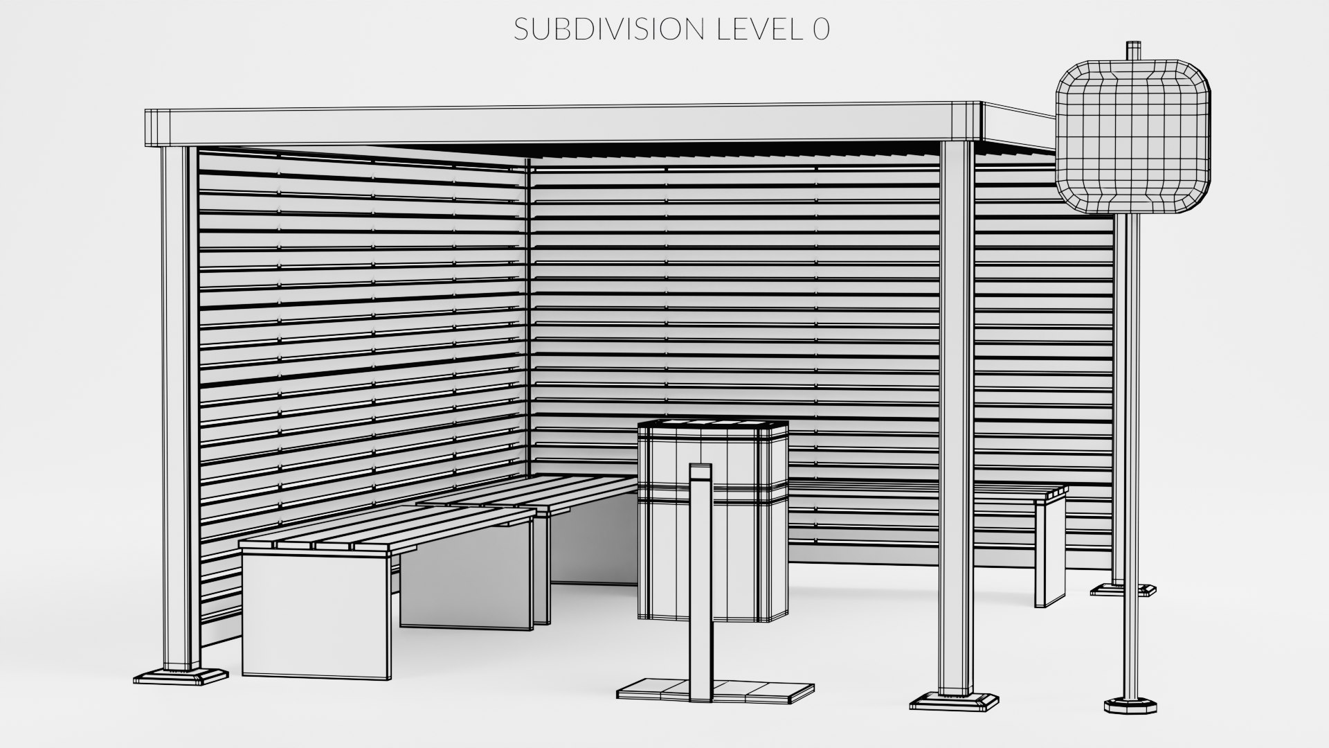 Bus Stop 03 3D - TurboSquid 2057601
