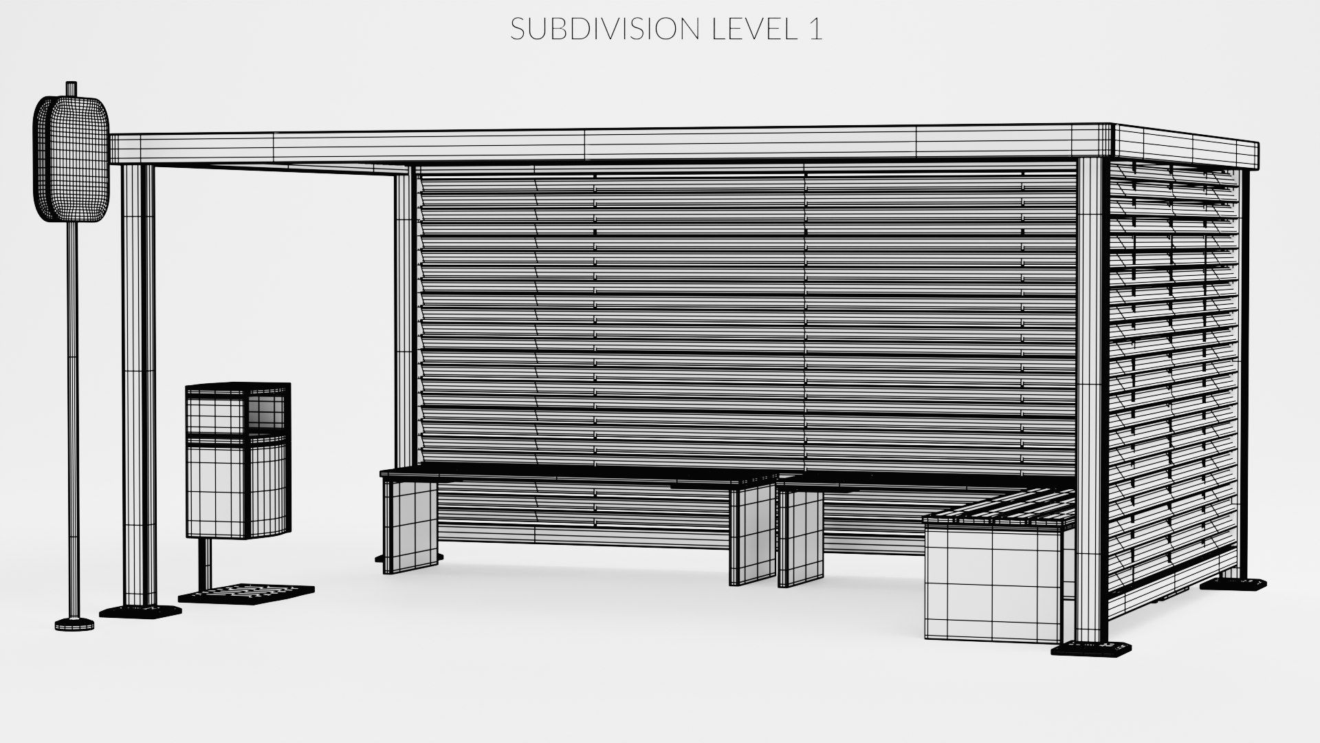 Bus Stop 03 3D - TurboSquid 2057601
