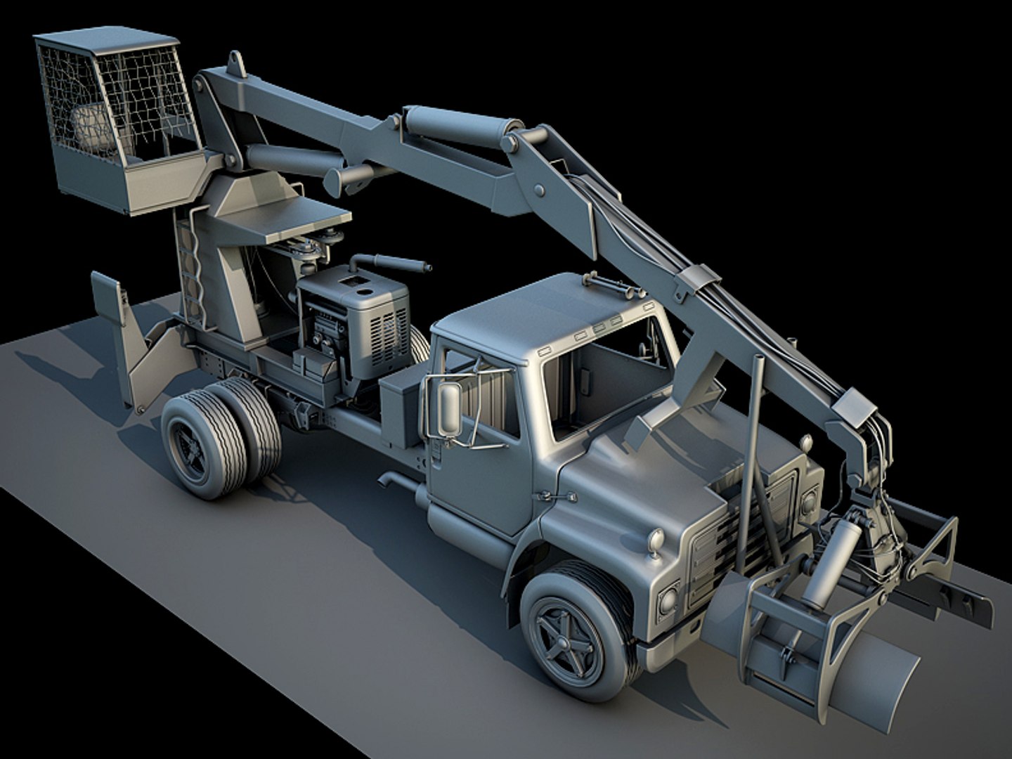 Construction Vehicle Log Lifter 3d Model