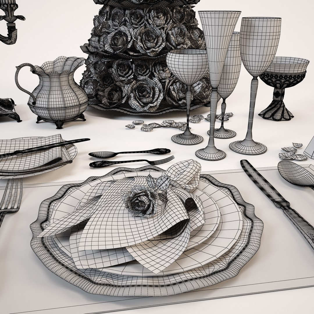 table layout 3d model