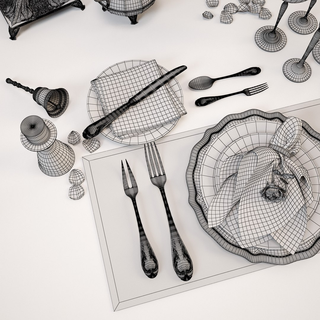 table layout 3d model