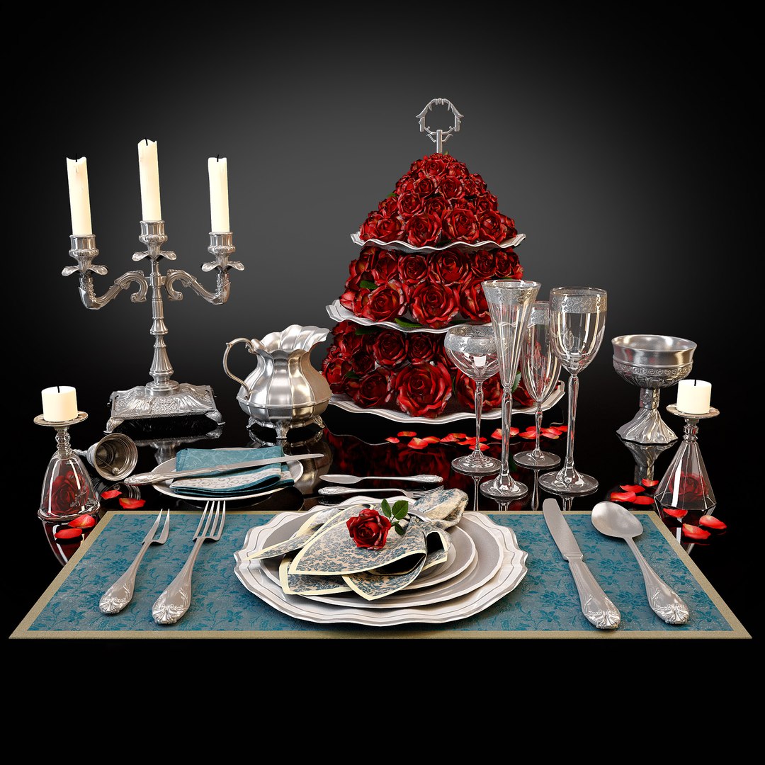 table layout 3d model