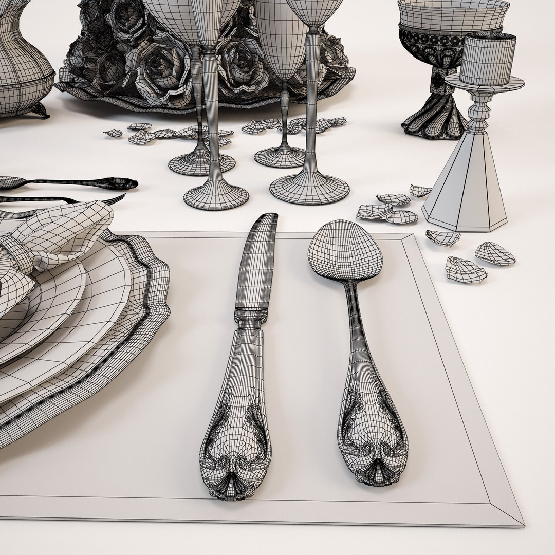 table layout 3d model