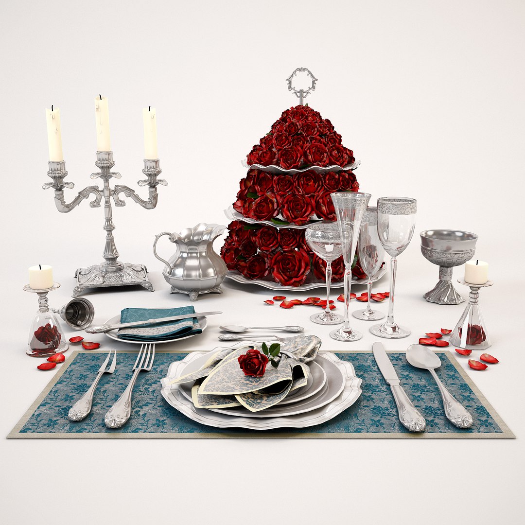 table layout 3d model