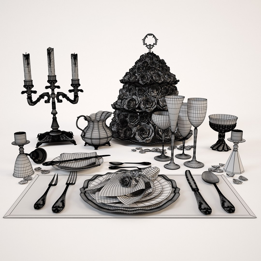 table layout 3d model