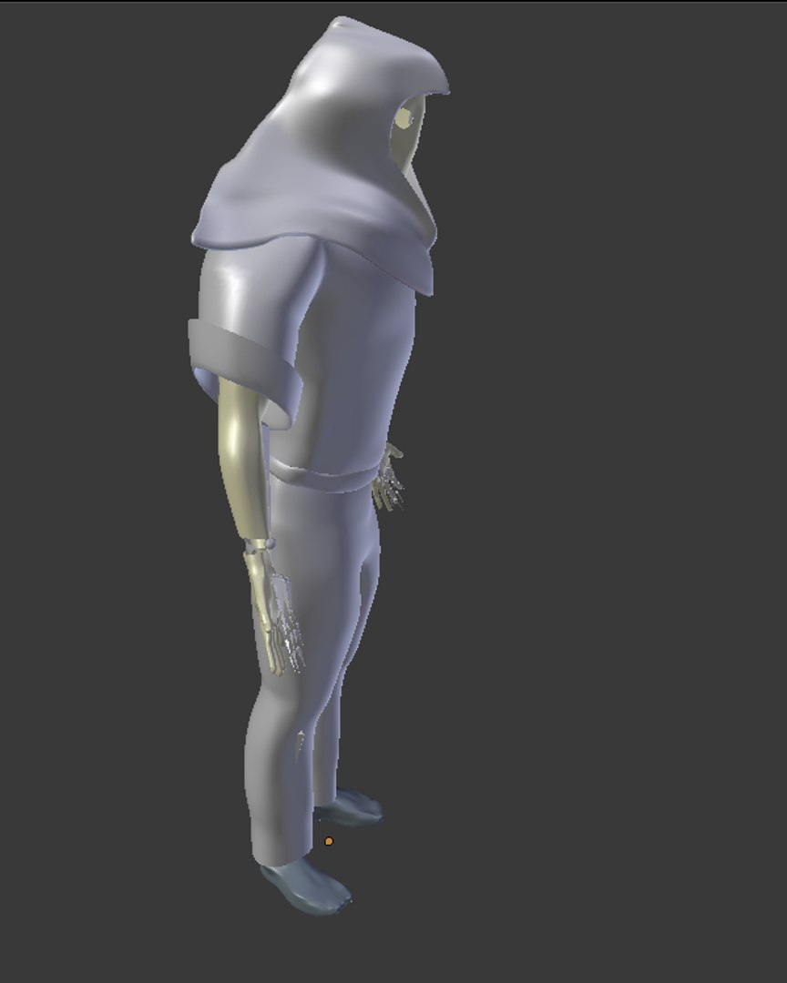 3d low-poly druid model