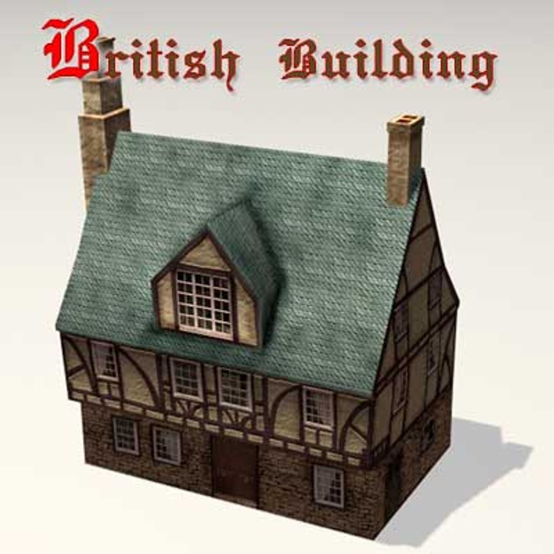 3d model old british building