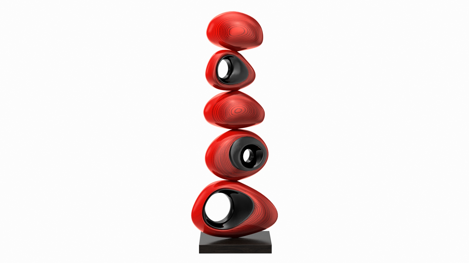 3D Floating Rock Decor Sculpture Red - TurboSquid 1868020