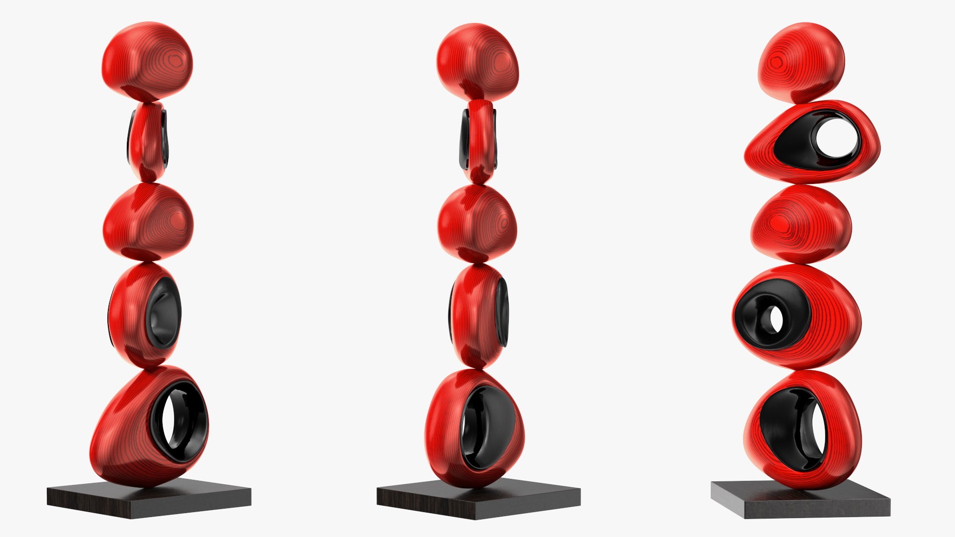 3D Floating Rock Decor Sculpture Red - TurboSquid 1868020