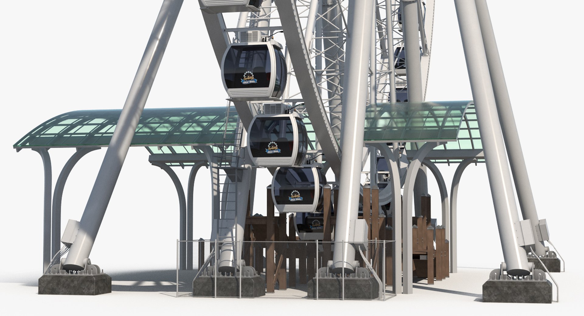 3D Seattle Great Ferris Wheel - TurboSquid 1312026