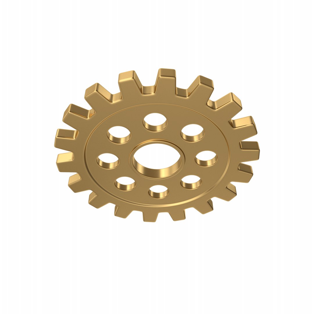 Gold Gear 3D Model - TurboSquid 2077196