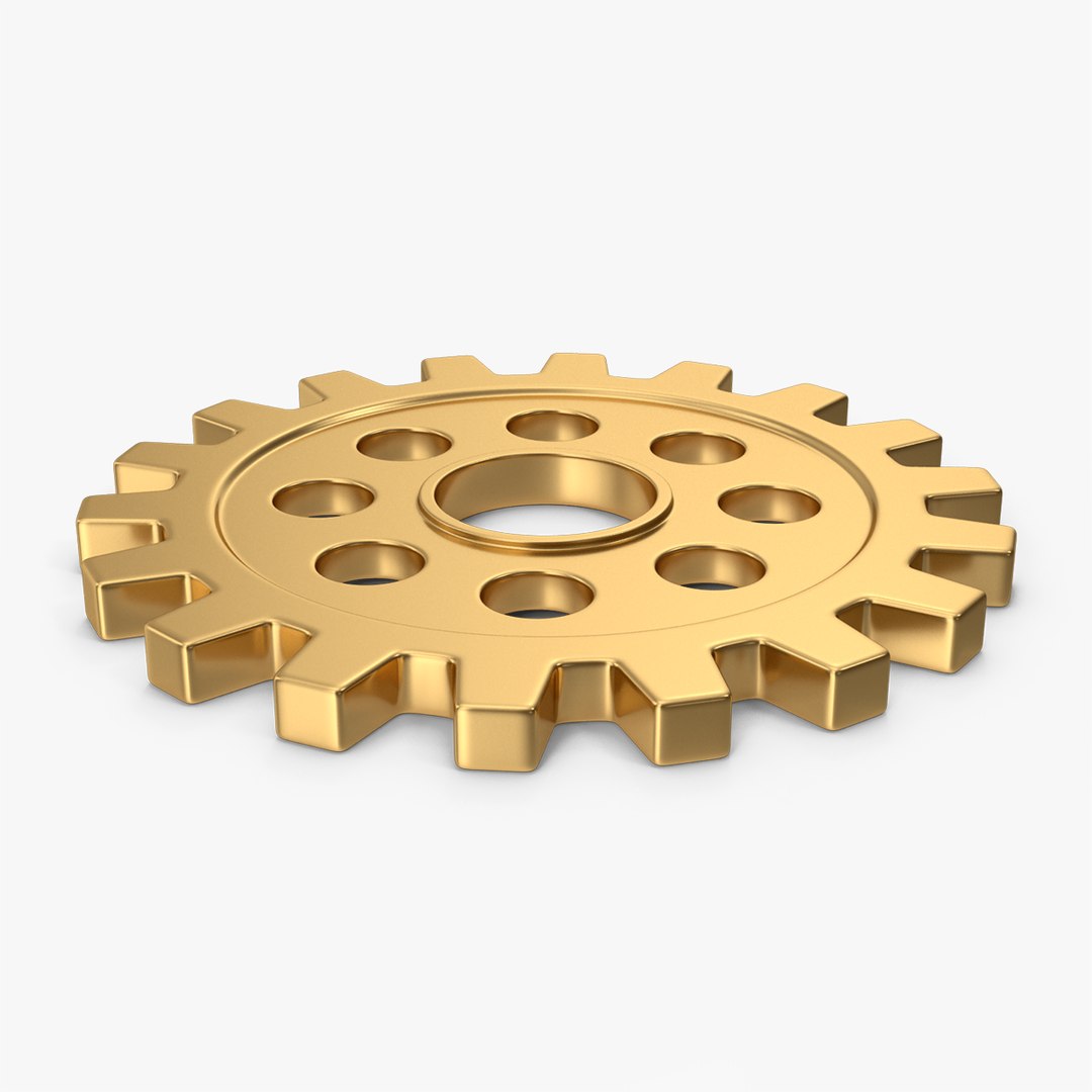 Gold Gear 3D model - TurboSquid 2077196