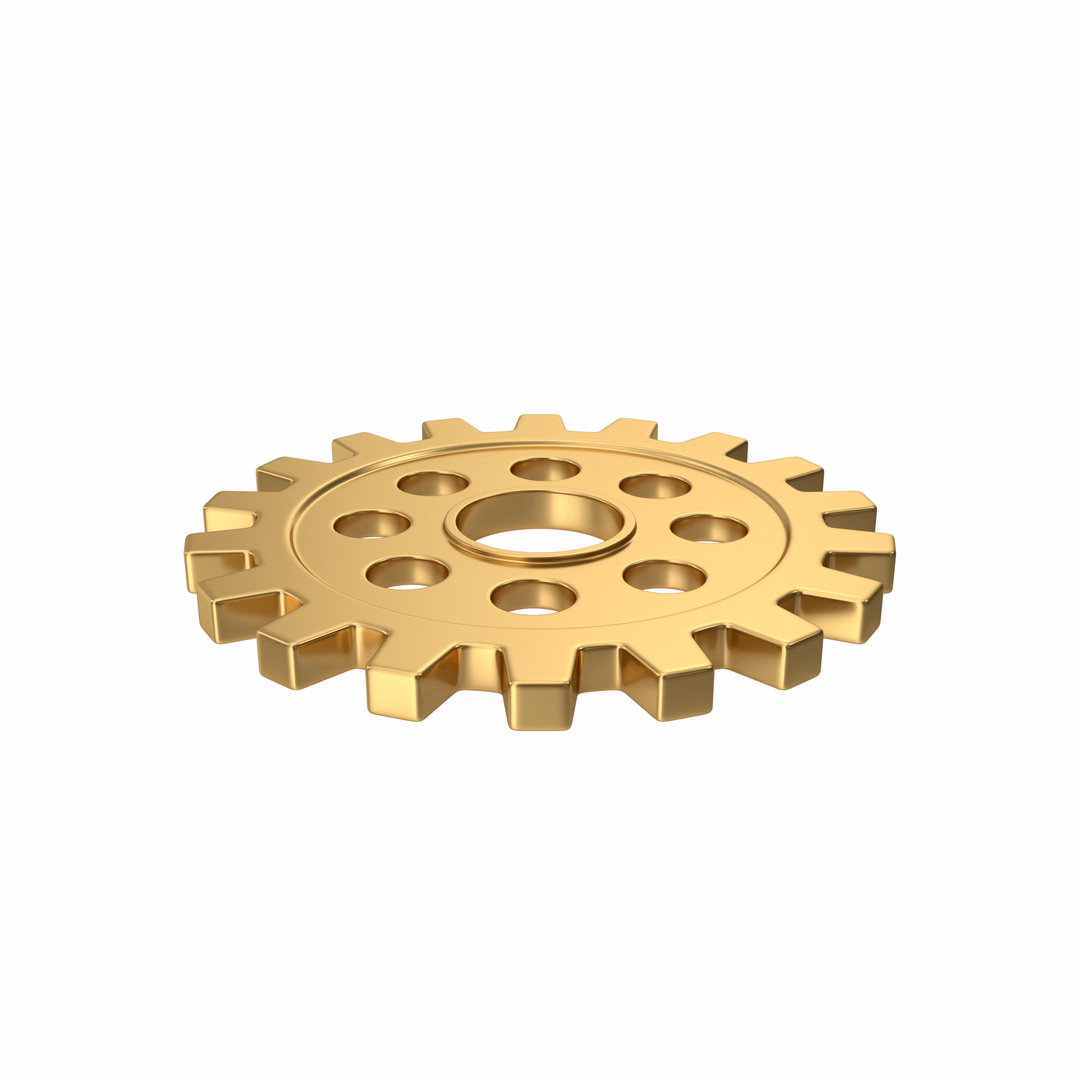 Gold Gear 3D Model - TurboSquid 2077196