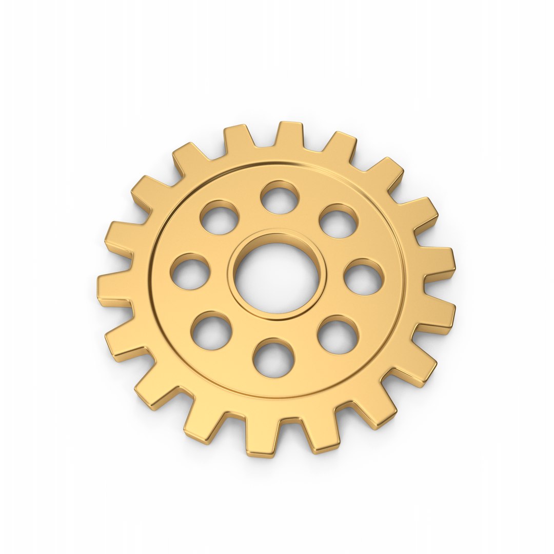 Gold Gear 3D Model - TurboSquid 2077196