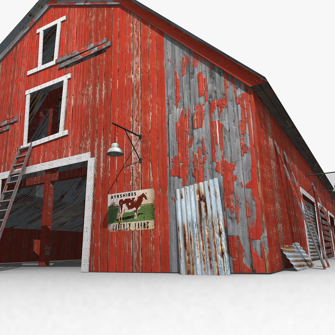 3D Model Photorealistic Old Barn - TurboSquid 1234956