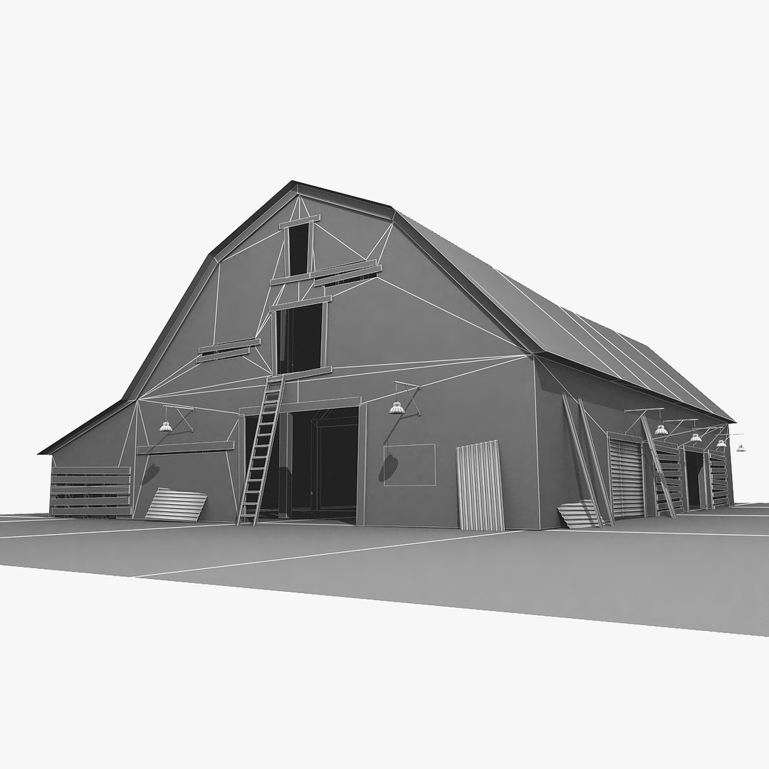 3D Model Photorealistic Old Barn - TurboSquid 1234956
