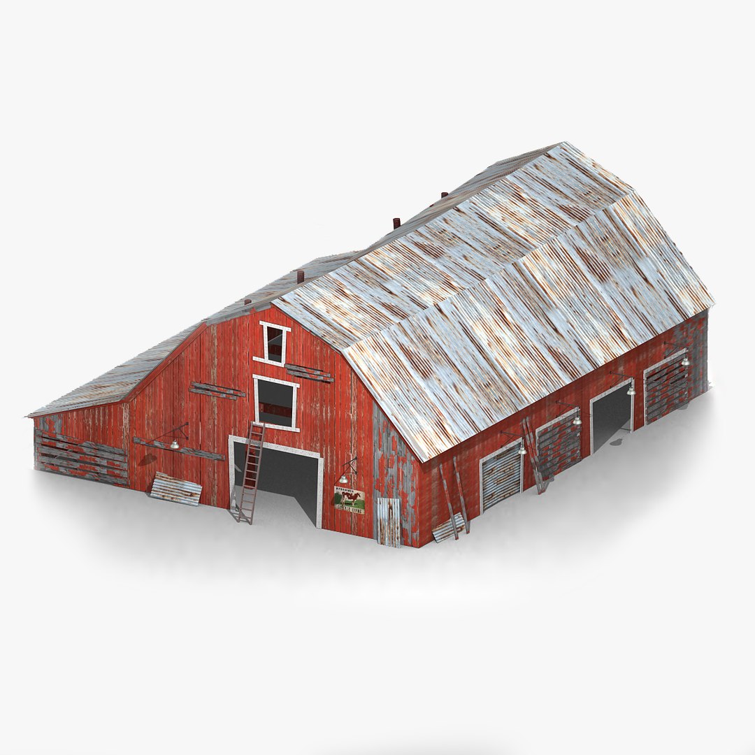 3D Model Photorealistic Old Barn - TurboSquid 1234956