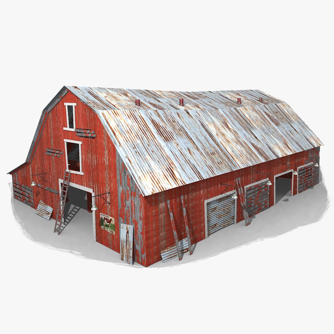 3D Model Photorealistic Old Barn - TurboSquid 1234956