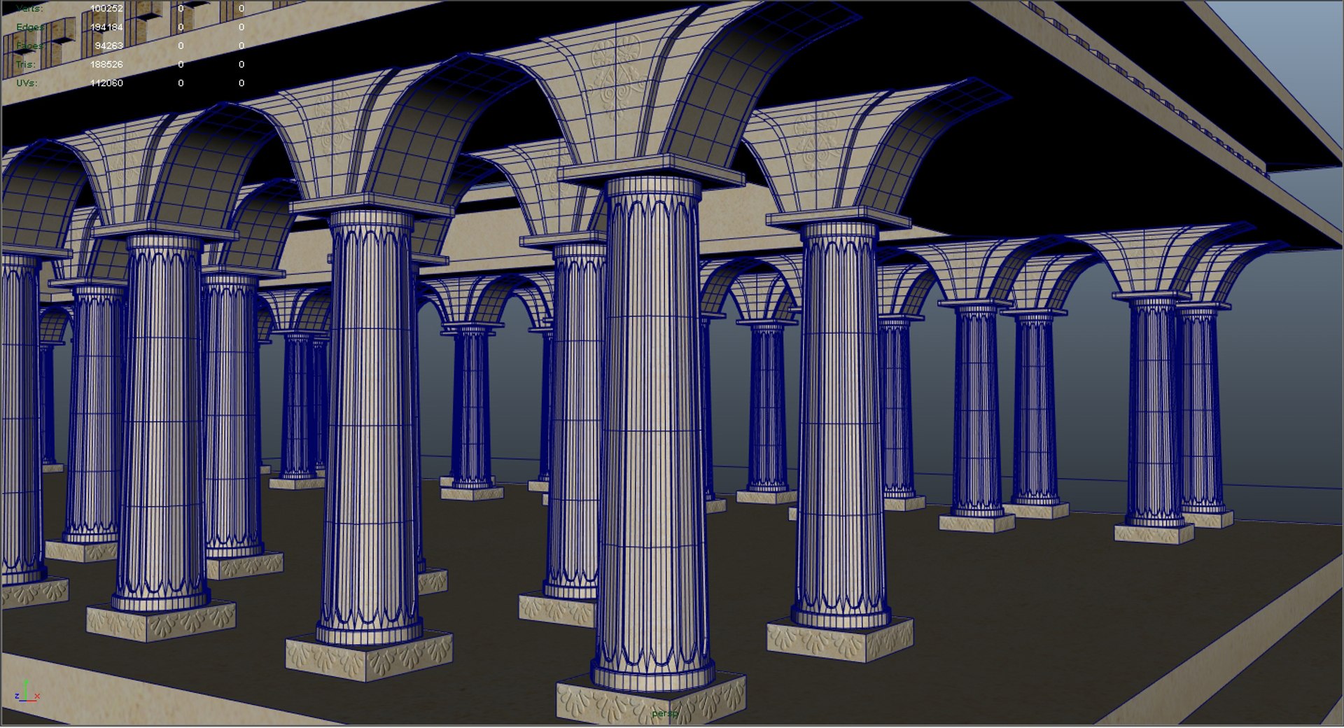 3ds Max Greek Temple