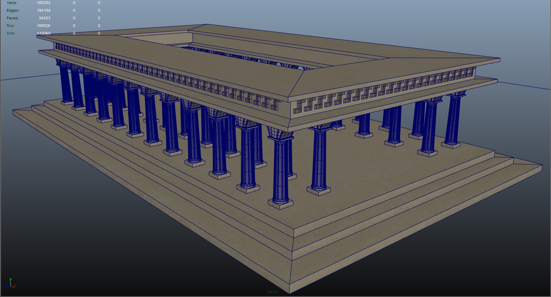 3ds Max Greek Temple