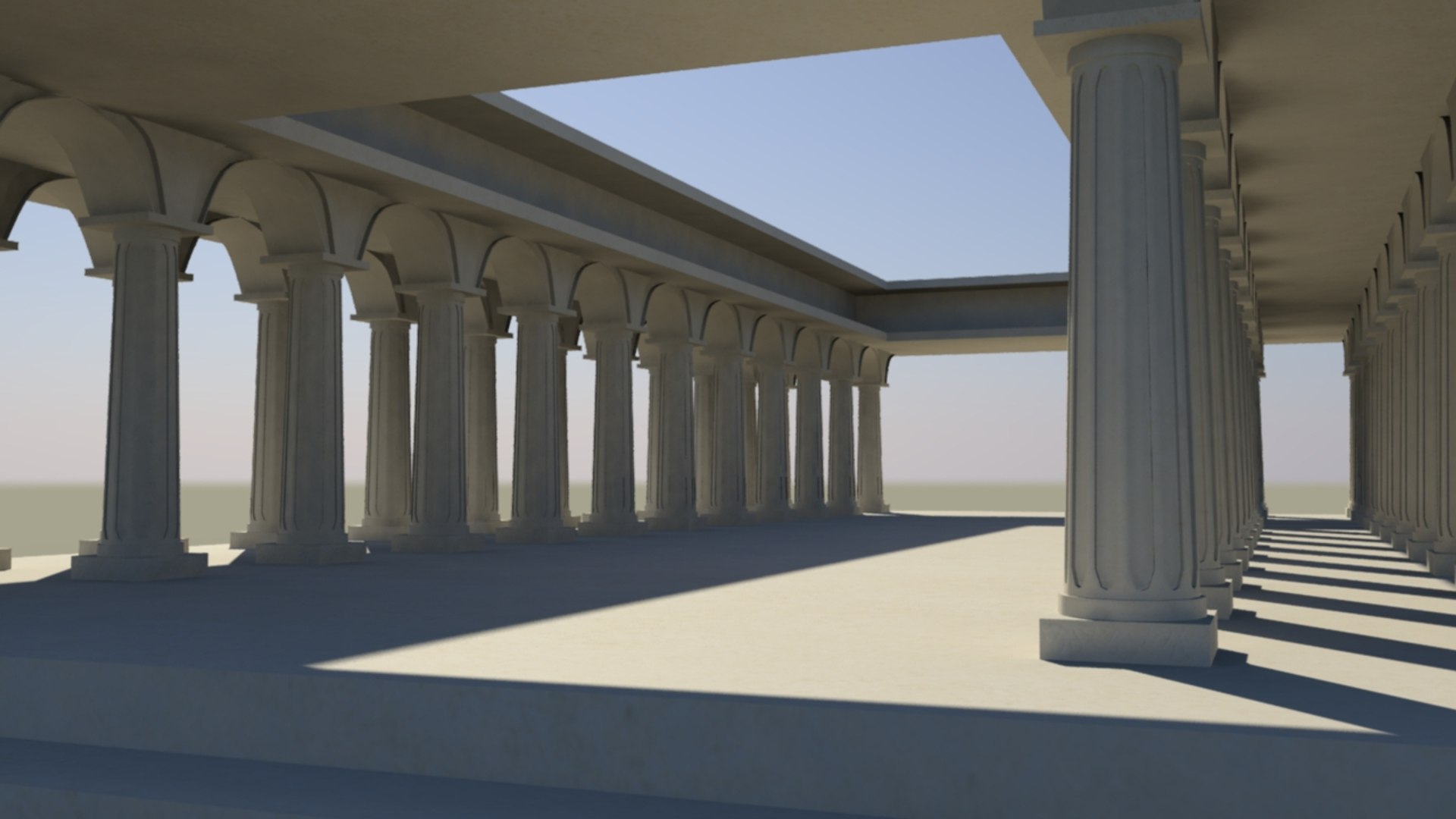 3ds Max Greek Temple