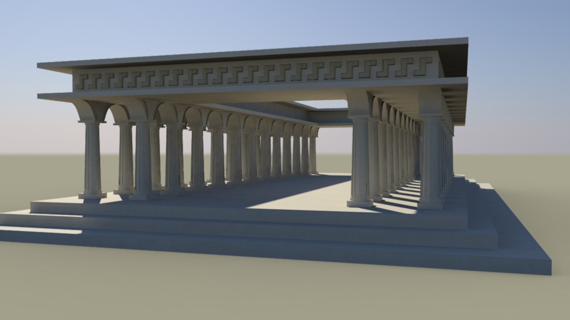 3ds Max Greek Temple