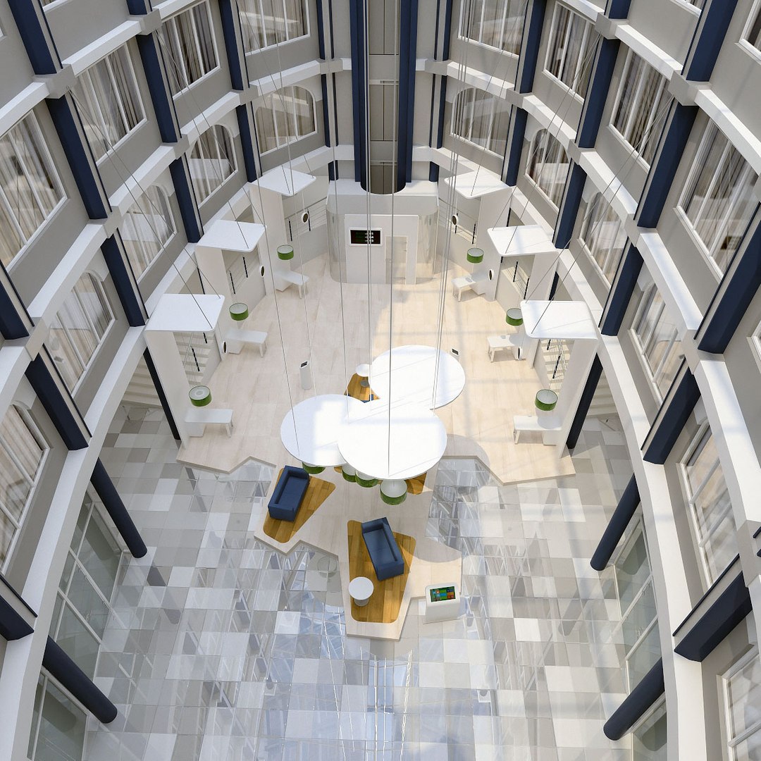 3d Model Atrium Interior