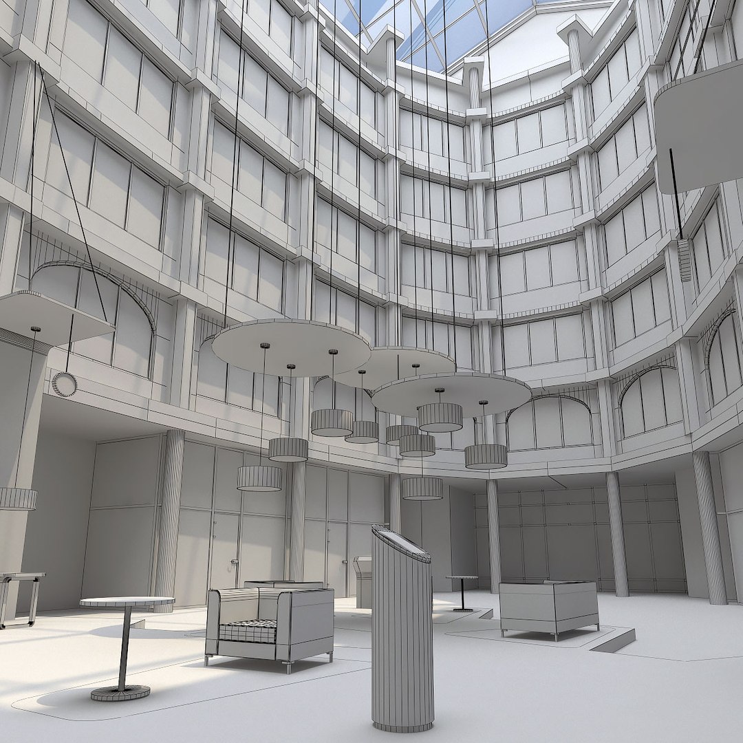 3d Model Atrium Interior