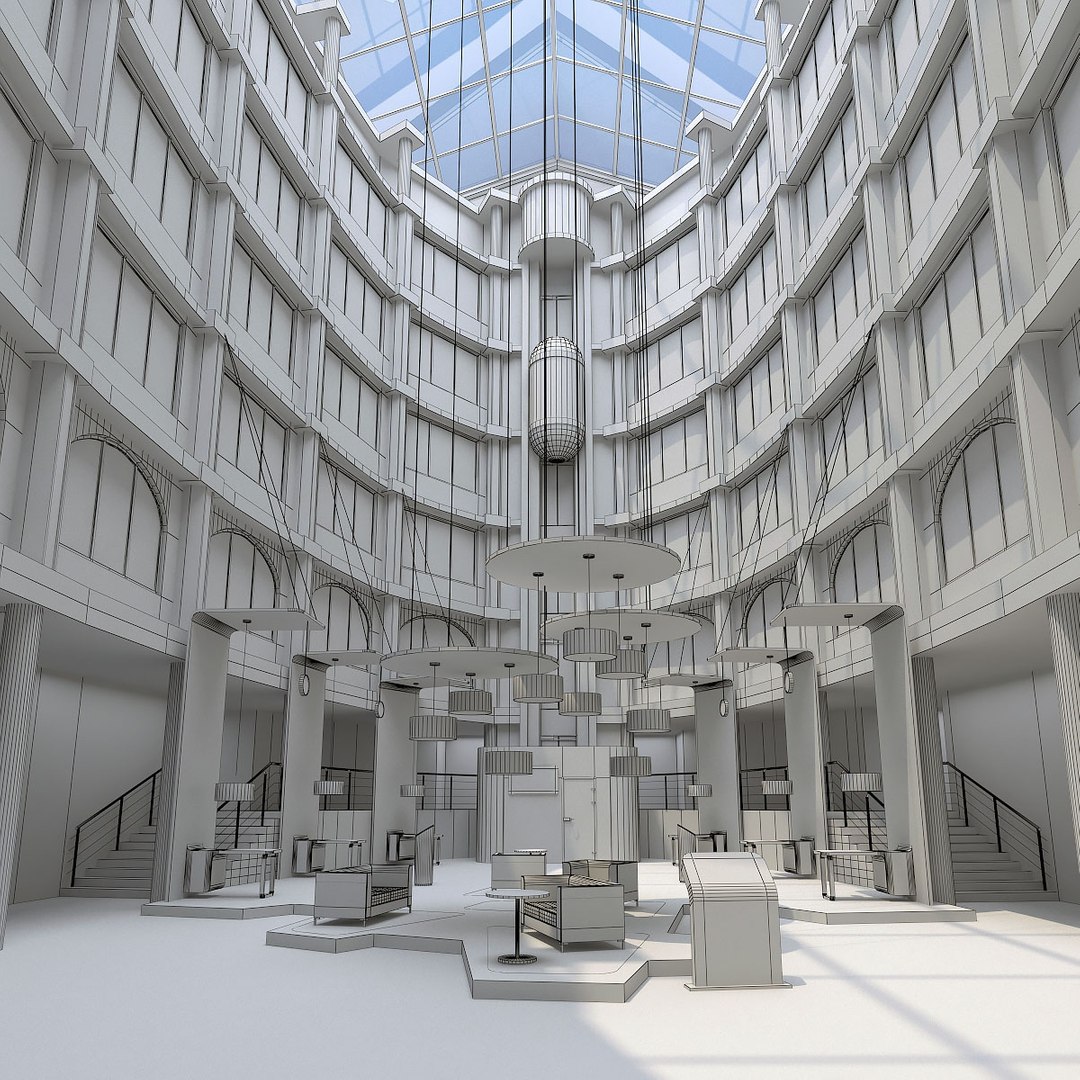 3d Model Atrium Interior