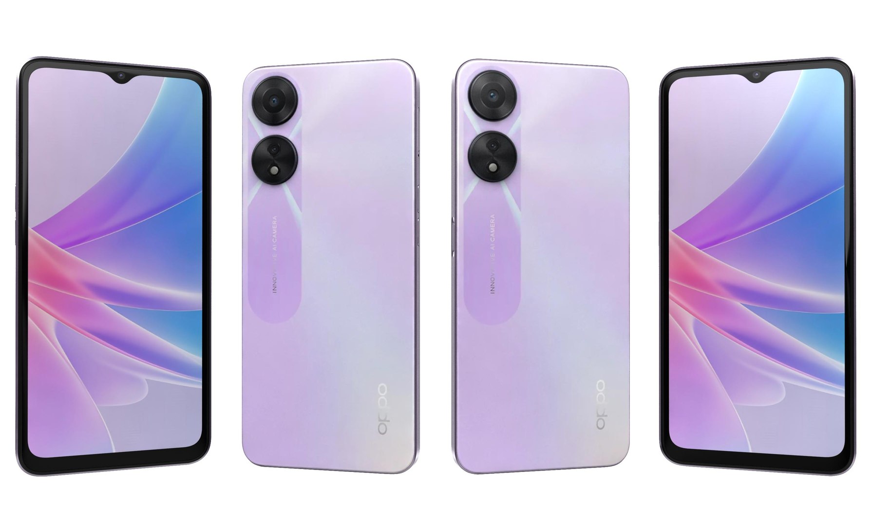 Oppo A58 All Colors 3D model - TurboSquid 1997803