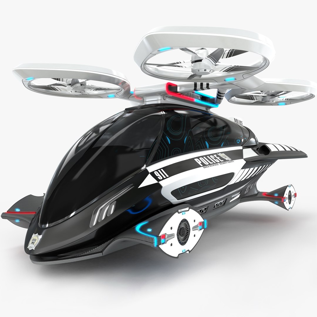 3D Model Individual Aircraft Police - TurboSquid 1749554