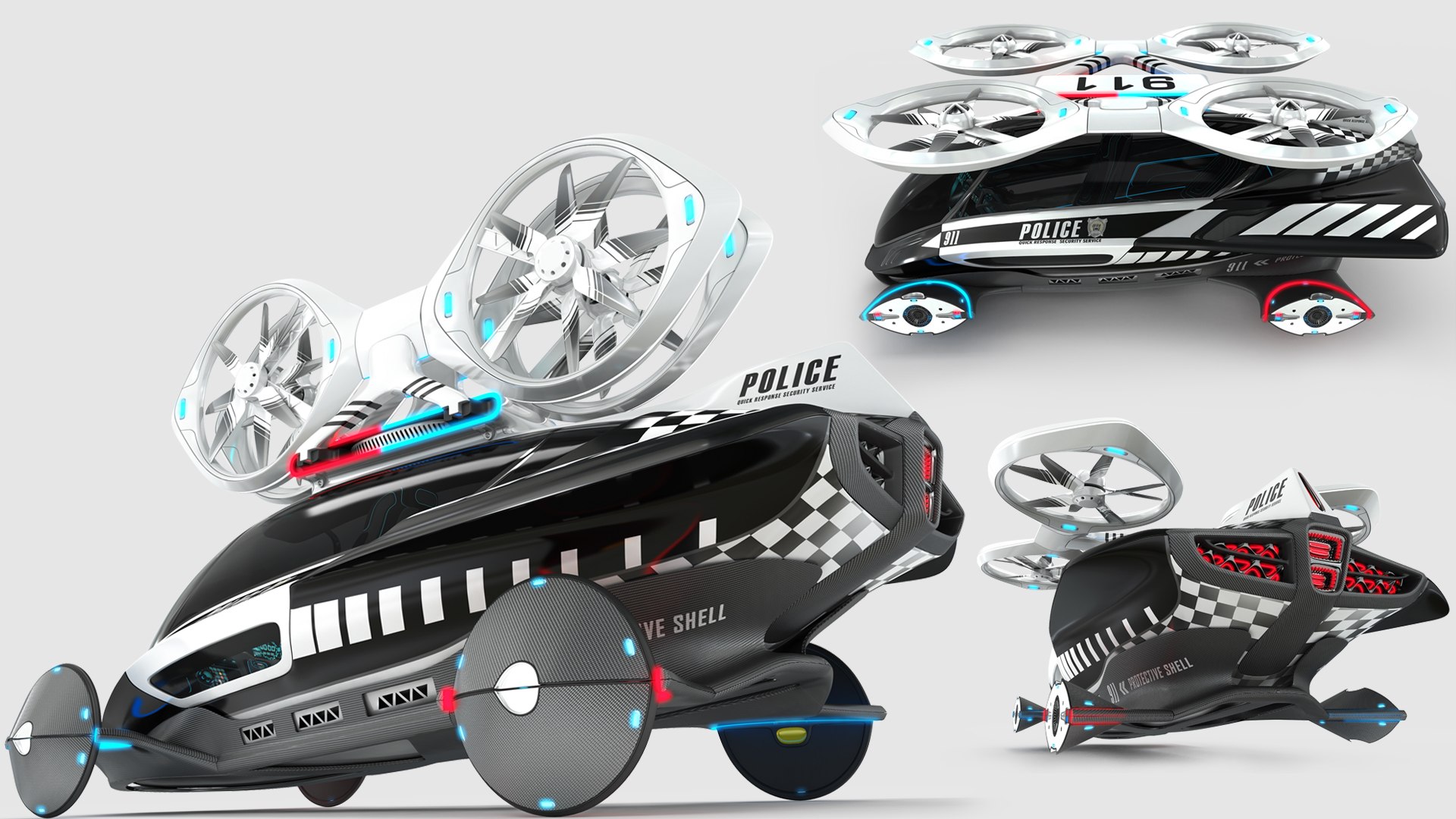 3D Model Individual Aircraft Police - TurboSquid 1749554