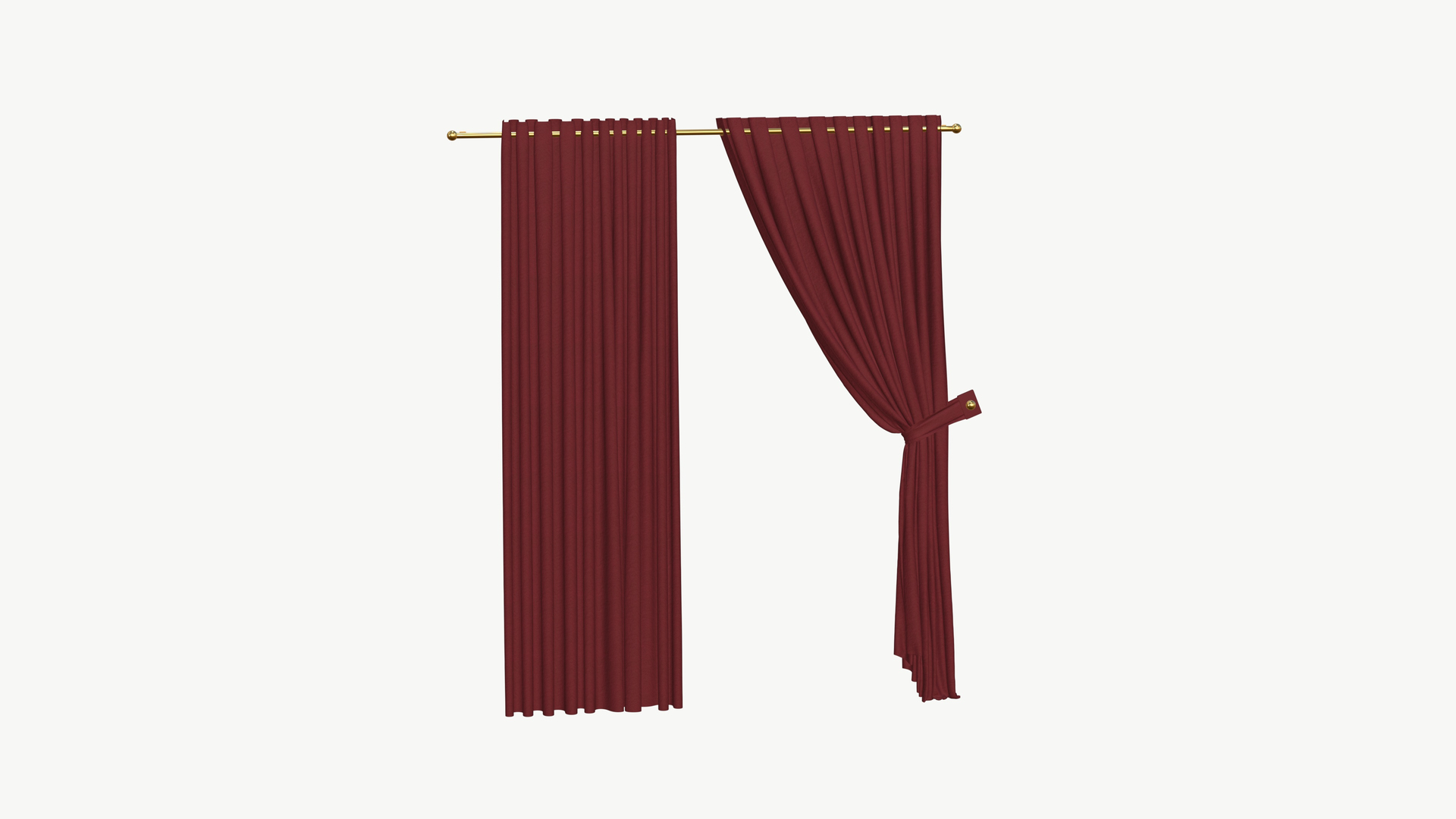 3D Curtain Realistic Red Velvet - TurboSquid 2075844