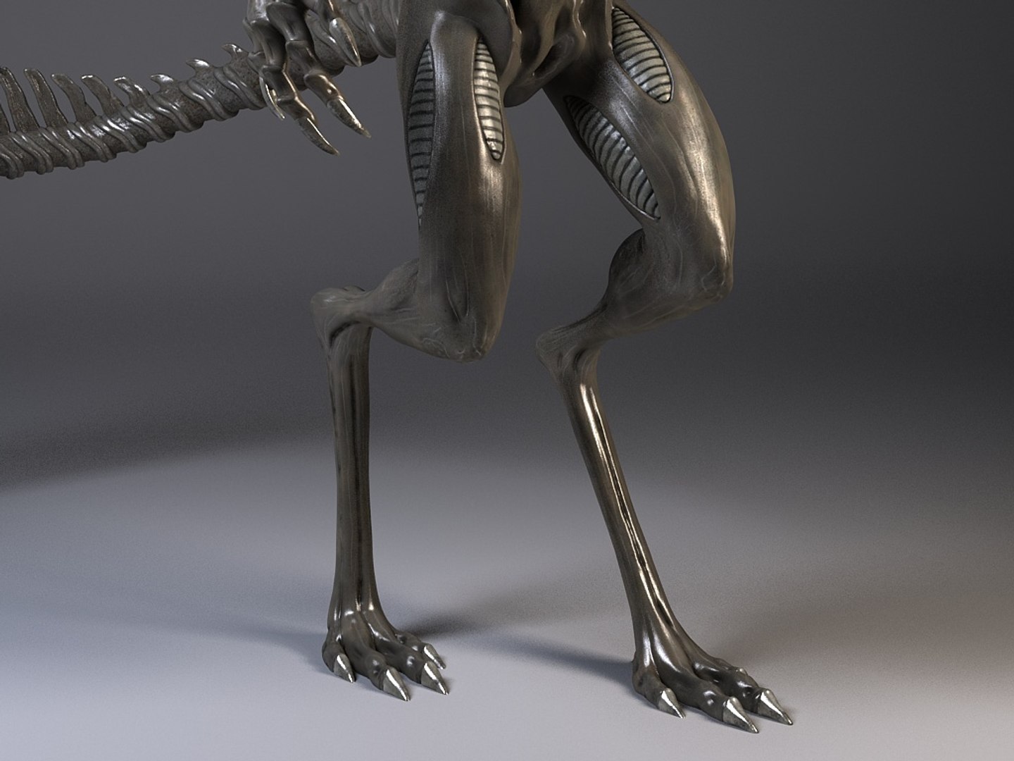 3d model rigged alien xenomorph