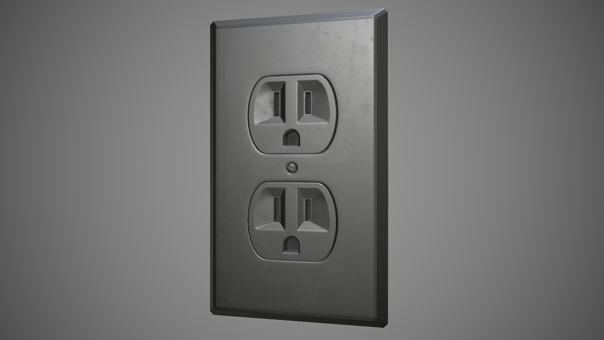 Double Plug Electrical Wall Outlet 3D model - TurboSquid 1730901