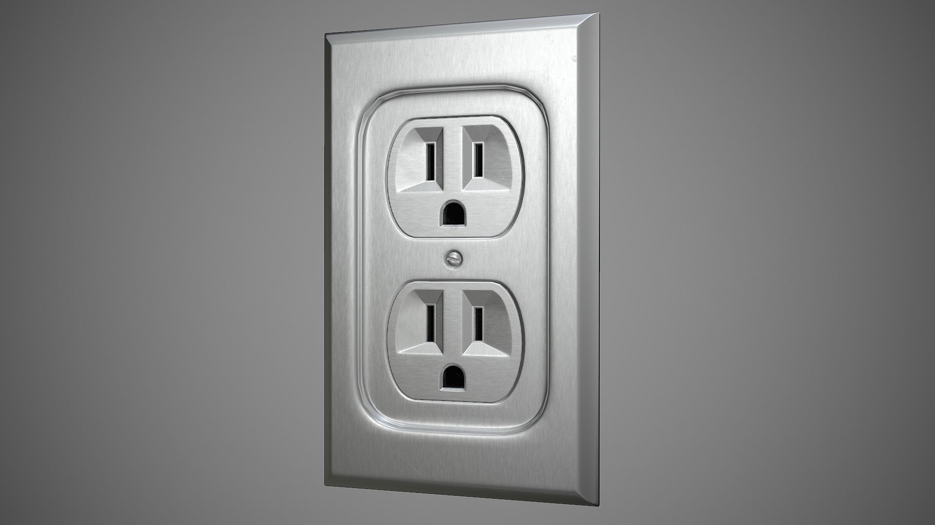 Double Plug Electrical Wall Outlet 3D Model - TurboSquid 1730901
