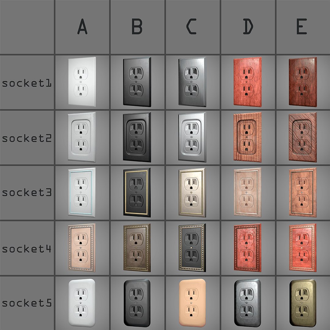 Double Plug Electrical Wall Outlet 3D Model - TurboSquid 1730901