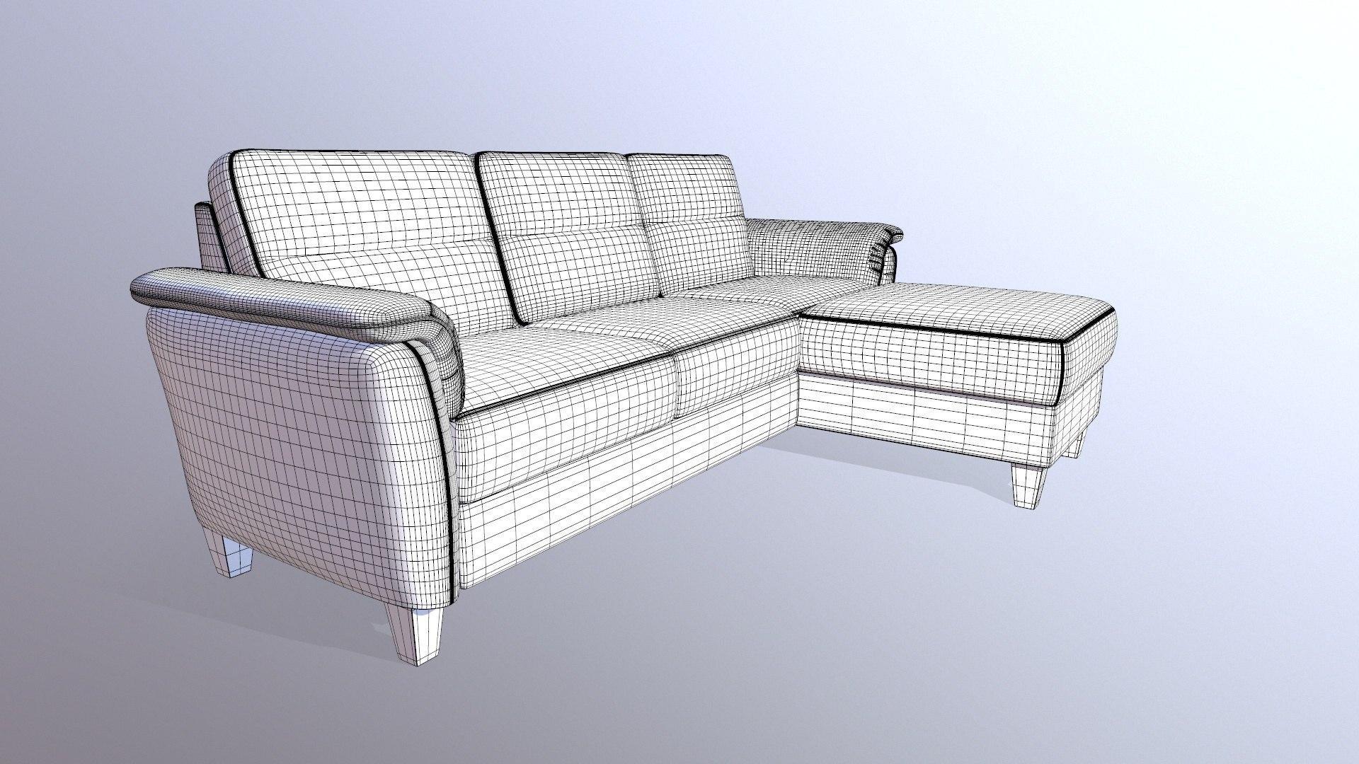 Sofa L Shaped 3D Model - TurboSquid 2247578