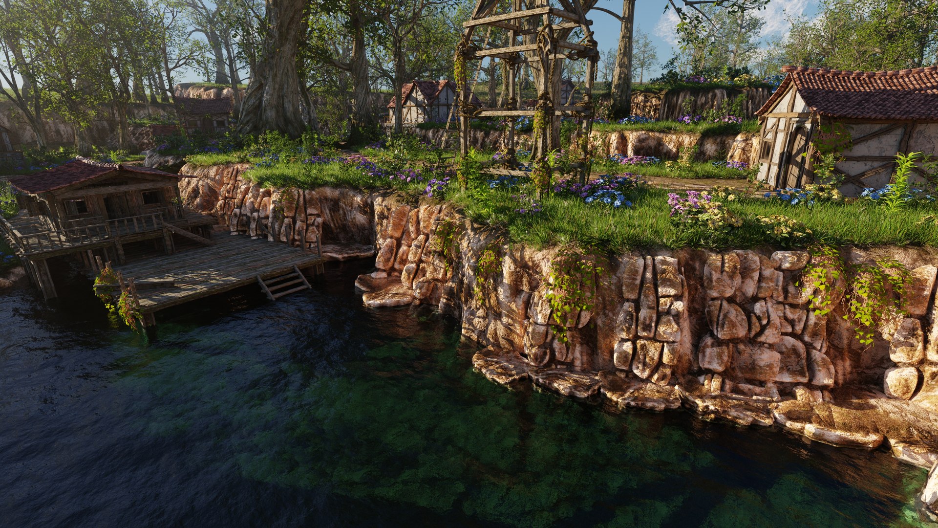 Dock Scene 3D Model - TurboSquid 2002224