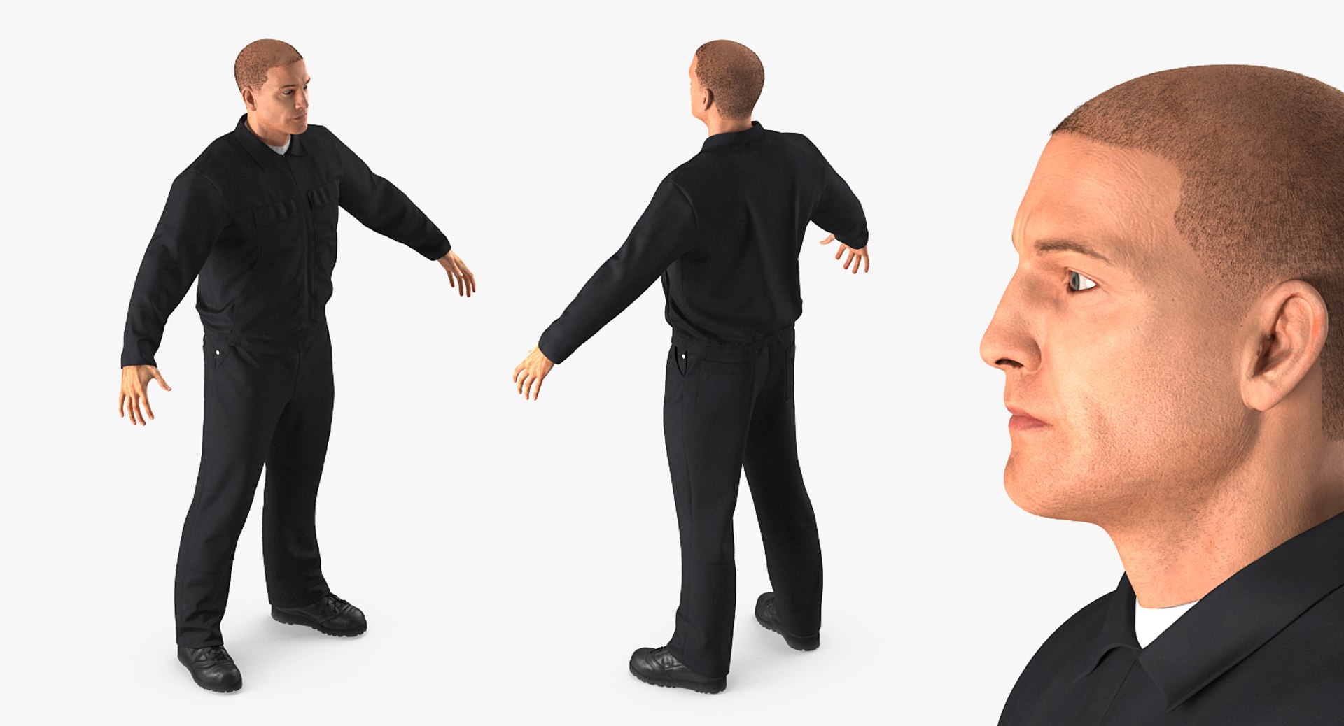 worker work 3d model