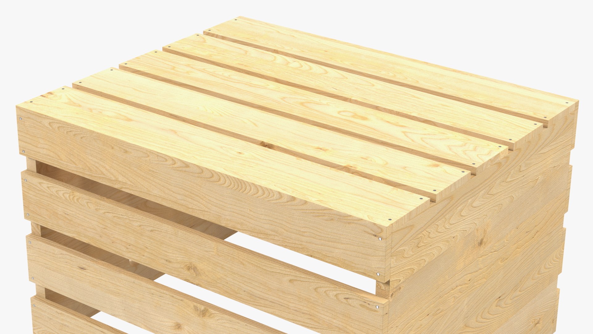3D Large High Box of Wooden Planks model - TurboSquid 1987132