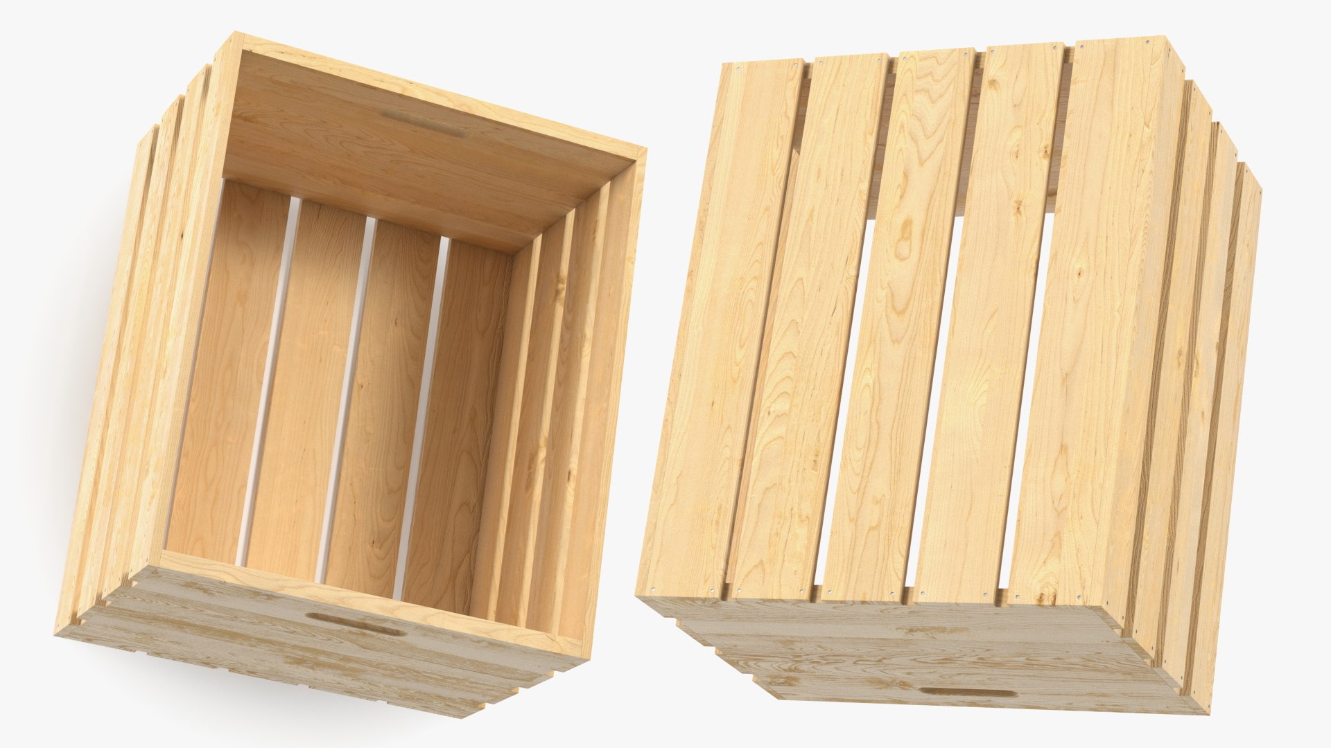 3D Large High Box of Wooden Planks model - TurboSquid 1987132