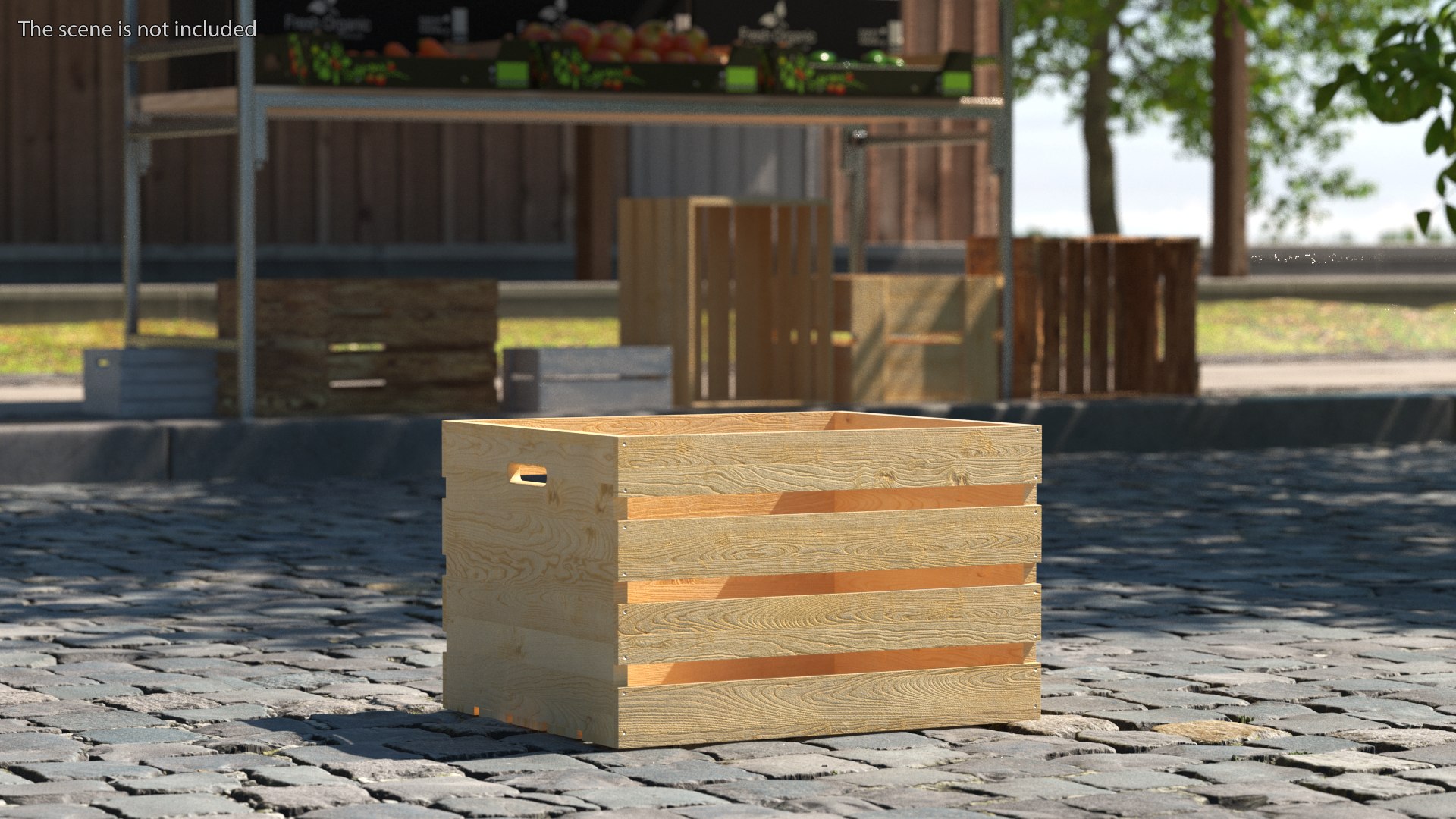 3D Large High Box of Wooden Planks model - TurboSquid 1987132