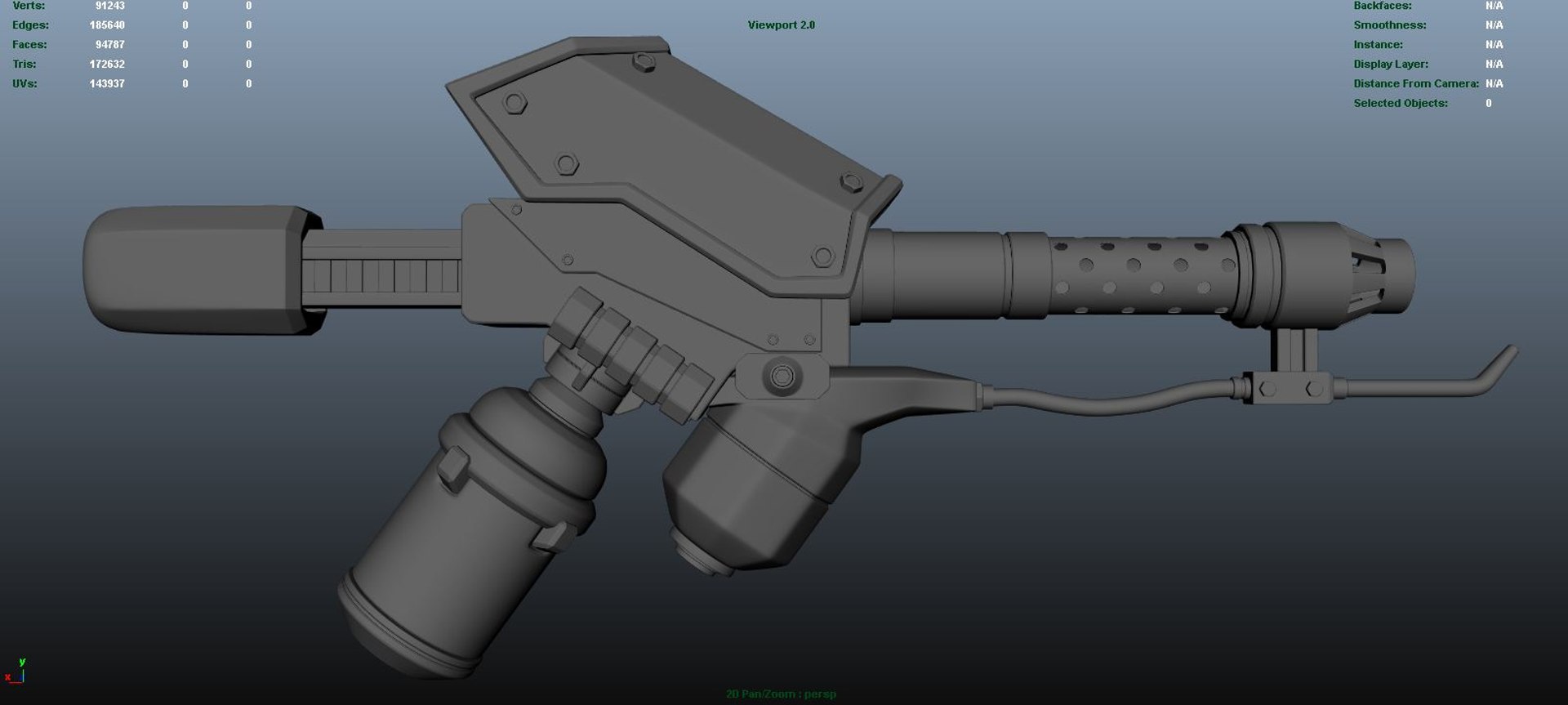 Flamethrower Gun 3d Obj