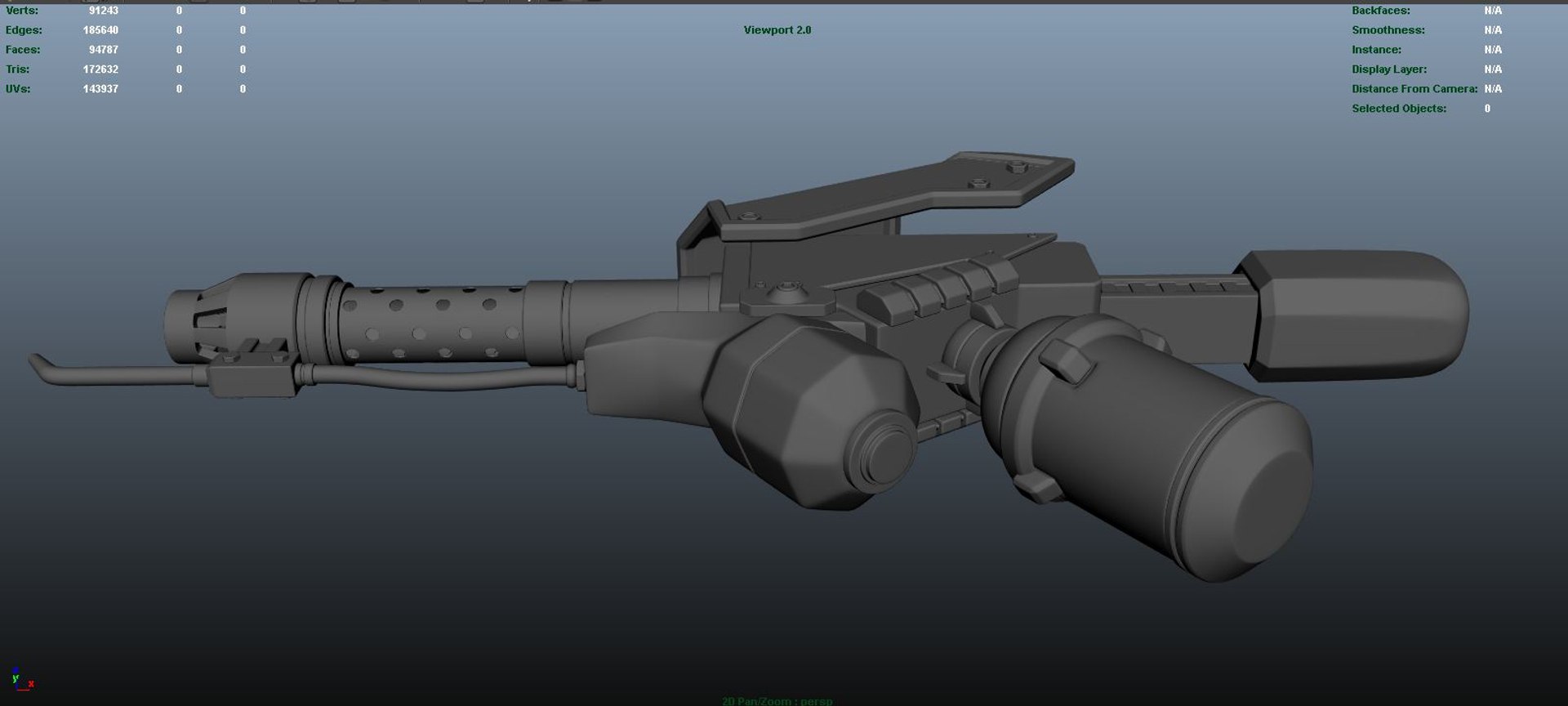 Flamethrower Gun 3d Obj