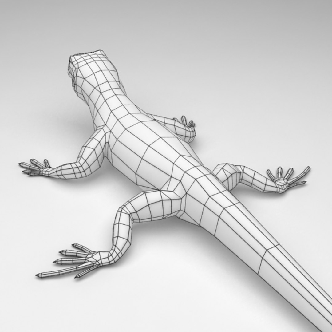 Lizard Green Rigged Obj